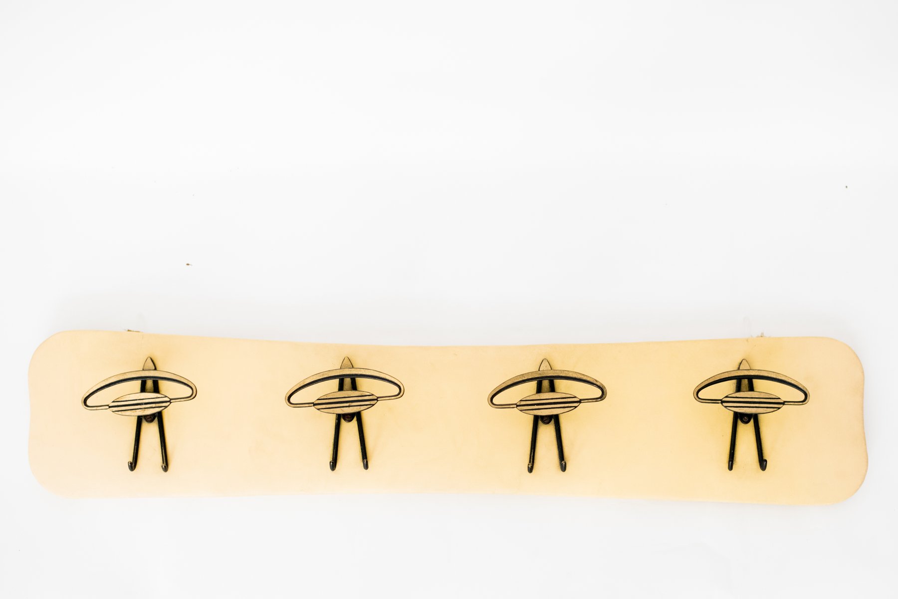 Vintage Brass and Vinyl Hooks for sale at Pamono