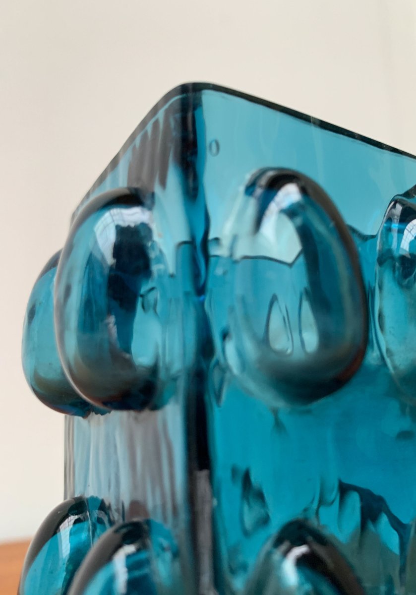 Mid-Century Scandinavian Space Age Bubble Glass Vase by Wilhelm Braun ...