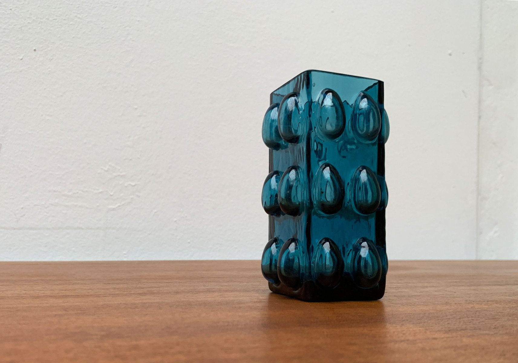 Mid-Century Scandinavian Space Age Bubble Glass Vase by Wilhelm Braun ...