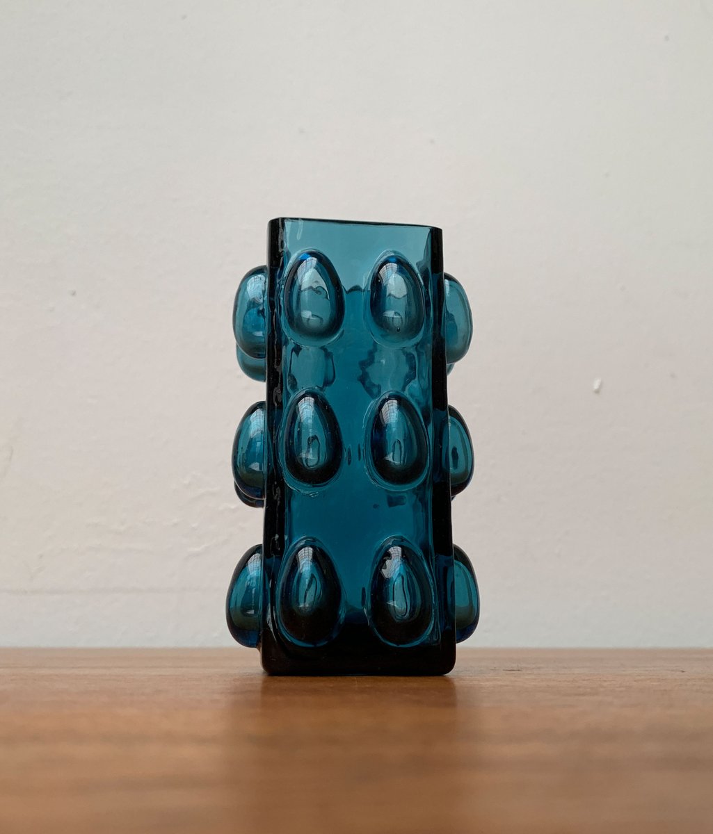 Mid-Century Scandinavian Space Age Bubble Glass Vase by Wilhelm Braun ...