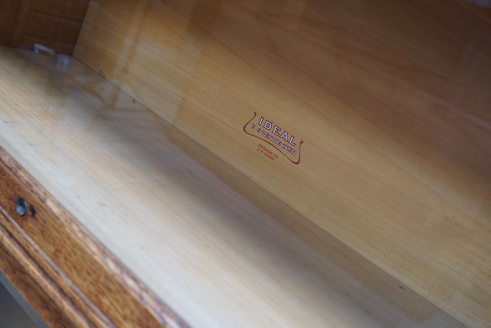 German Oak Bookcase with Folding Doors in style of Globe Wernicke ...