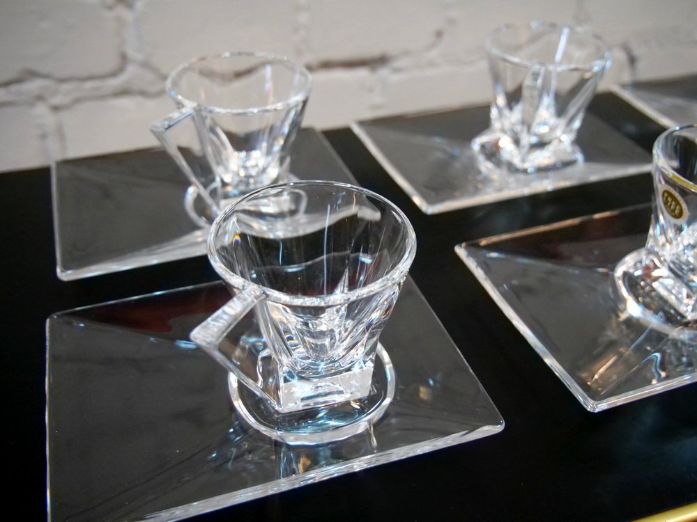 Coffee Cups & Plates from RCR Royal Crystal Rock, Italy, 1990s, Set of ...