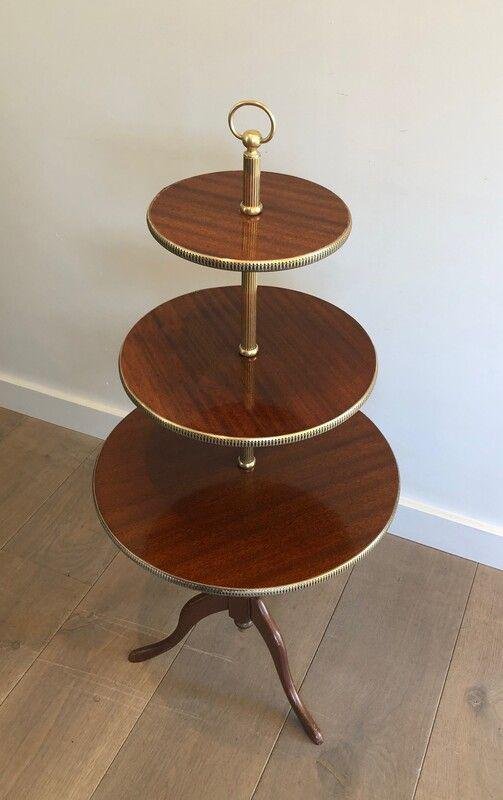 Round 3-Tier Side Table of Neoclassical Style for sale at Pamono