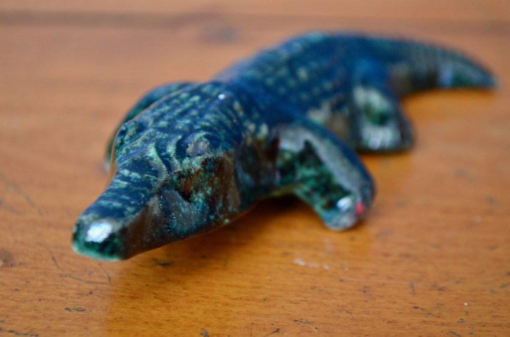 Zoomorphic Ceramic Crocodile from Potiers Daccolay for sale at Pamono