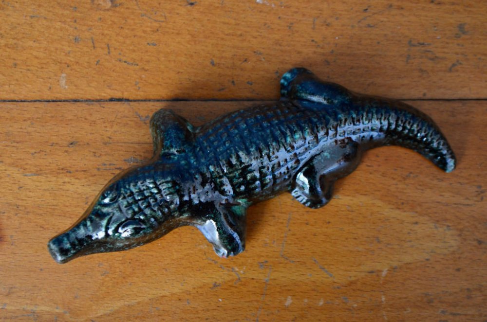 Zoomorphic Ceramic Crocodile from Potiers Daccolay for sale at Pamono
