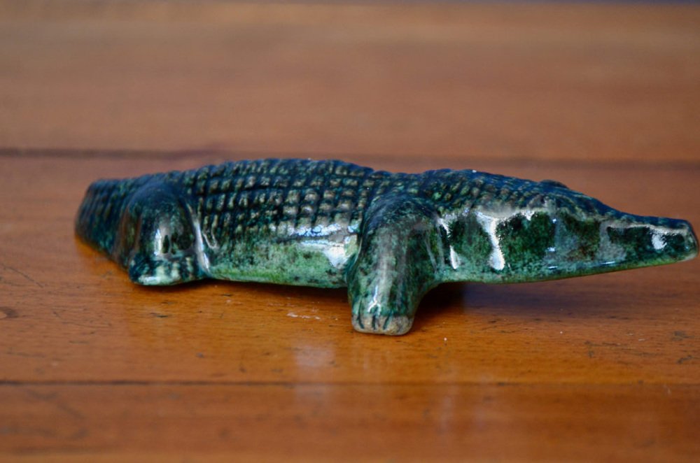 Zoomorphic Ceramic Crocodile from Potiers Daccolay for sale at Pamono