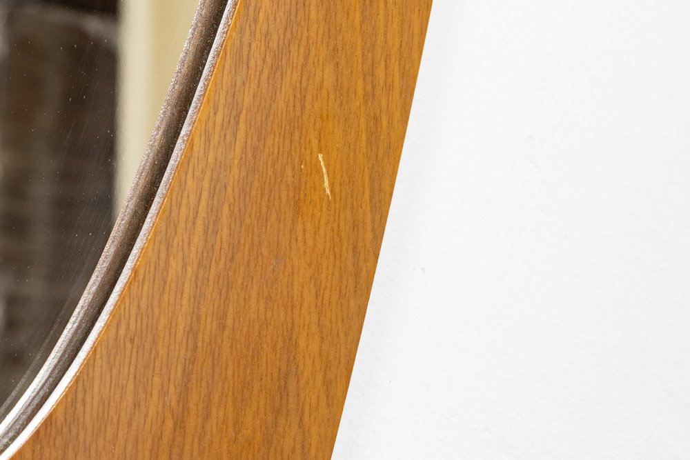 Specchio curvo in legno di Campo E Graffi per Home, anni '50 in vendita ...