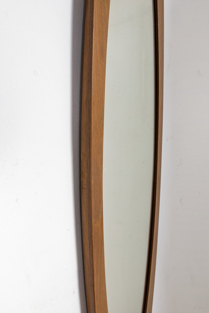 Specchio curvo in legno di Campo E Graffi per Home, anni '50 in vendita ...