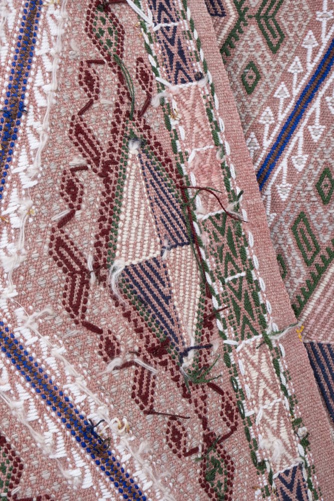 Turkish Handwoven Pastel Diamond Pattern Kilim Rug for sale at Pamono