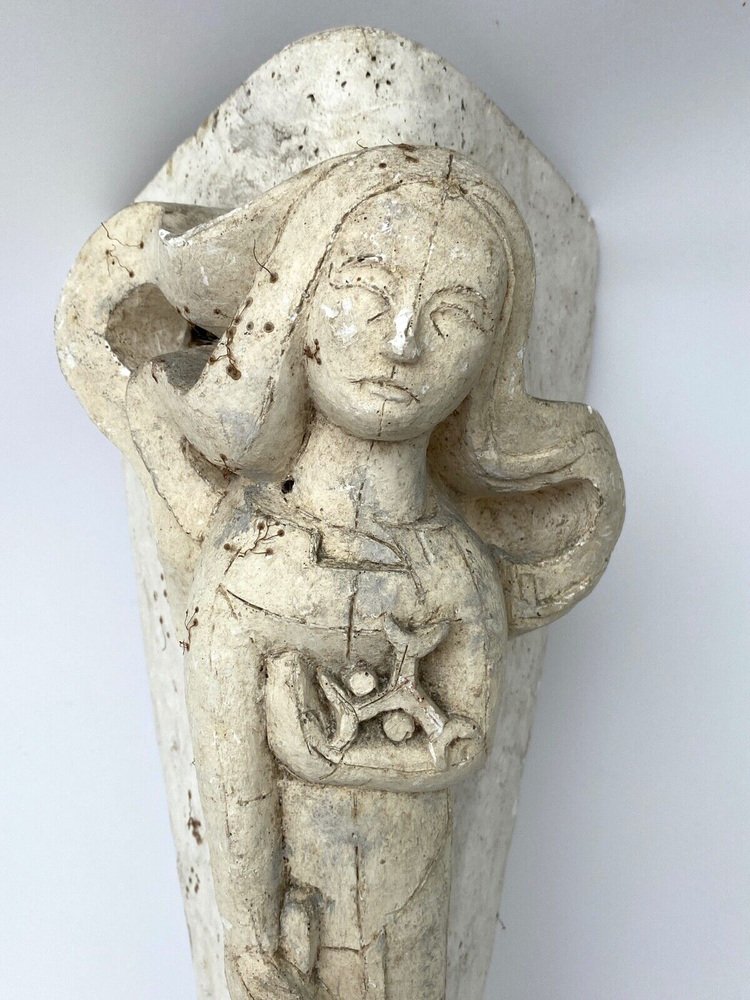 Art Deco Mermaid Sculpture, 1920s, Plaster for sale at Pamono
