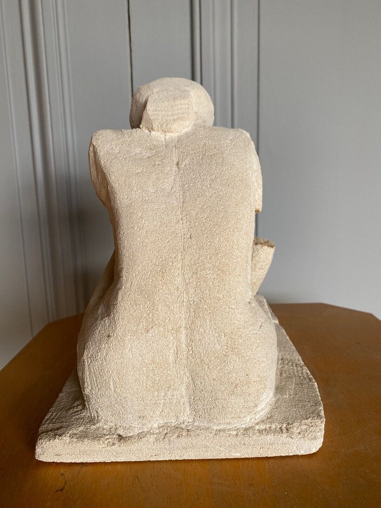 Woman Crouching Sculpture, 1970s, Concrete for sale at Pamono