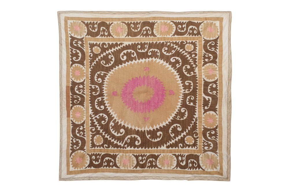 Vintage Suzani Camel Table Cover for sale at Pamono