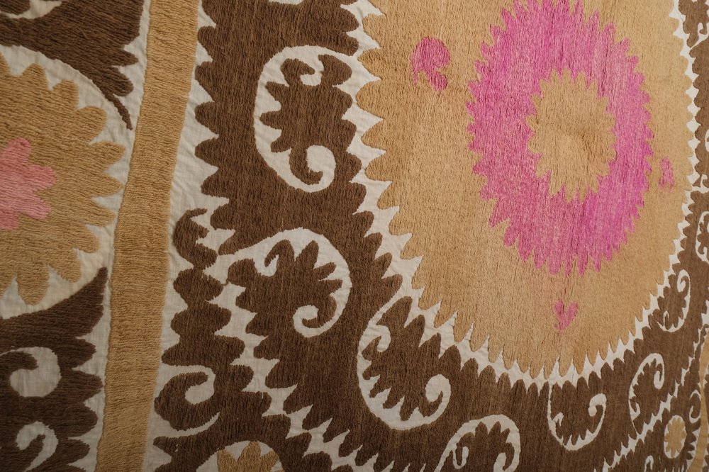 Vintage Suzani Camel Table Cover for sale at Pamono