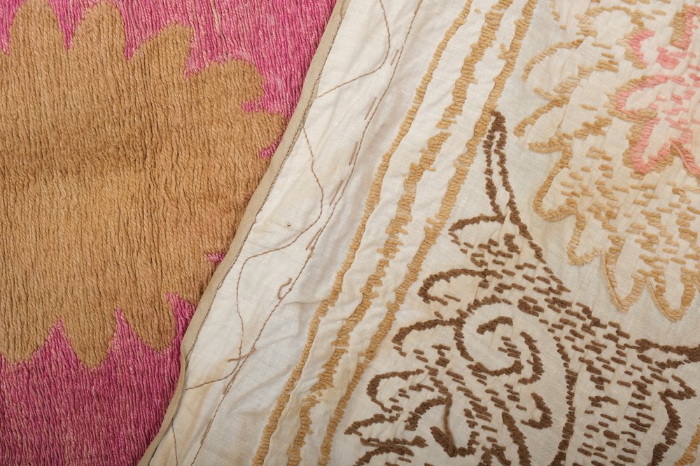 Vintage Suzani Camel Table Cover for sale at Pamono