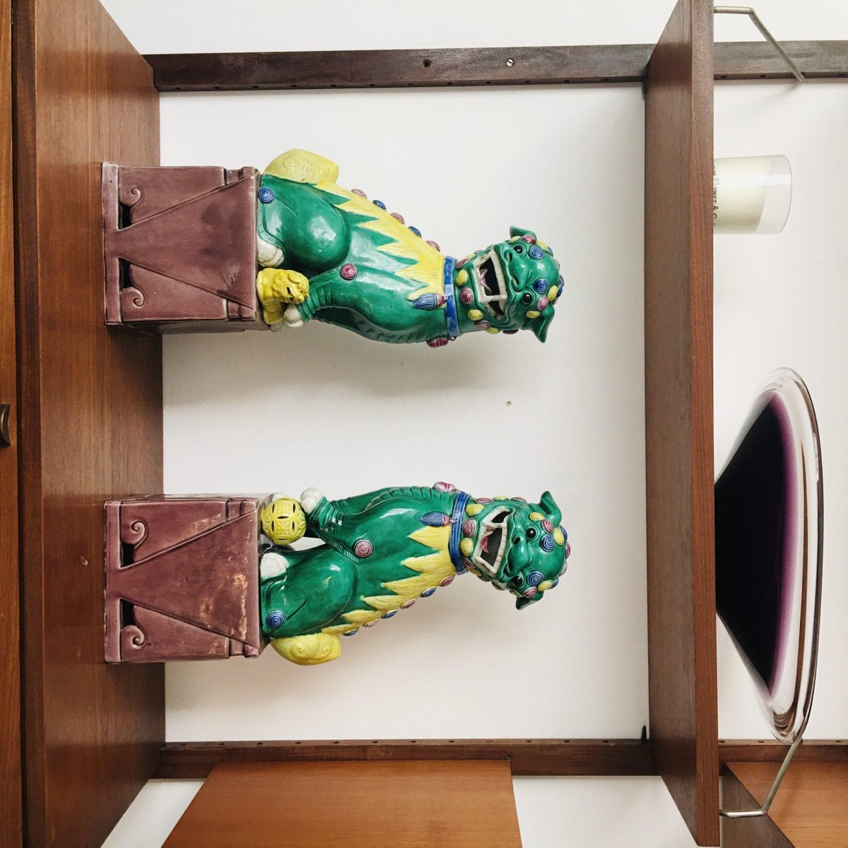 Extra Large Green Foo Dogs, Set of 2 for sale at Pamono