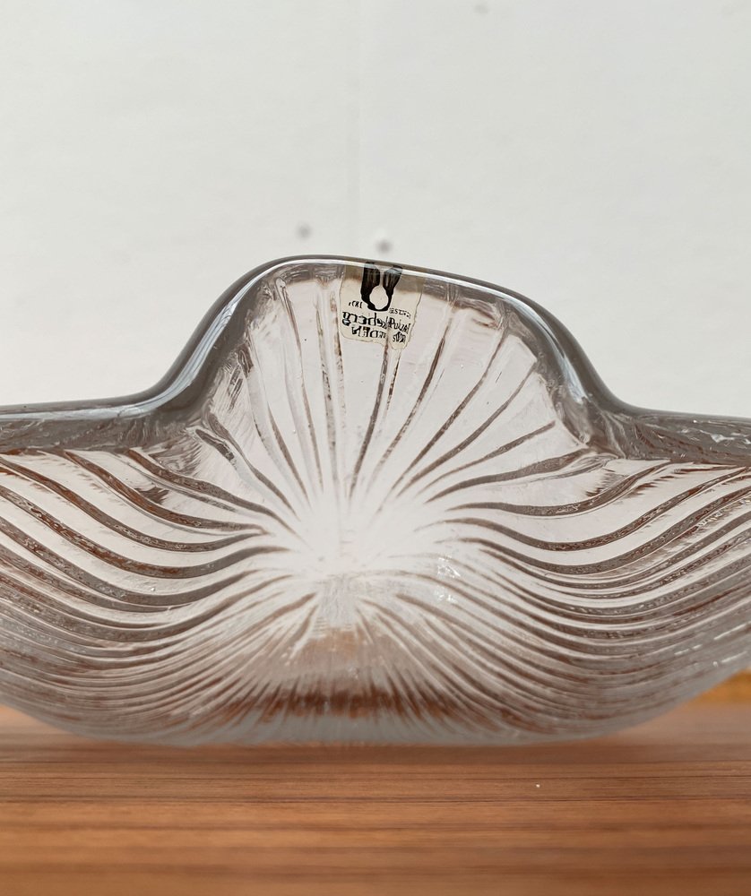 Vintage Swedish Glass Bowl from Pukeberg Glass, 1970s for sale at Pamono