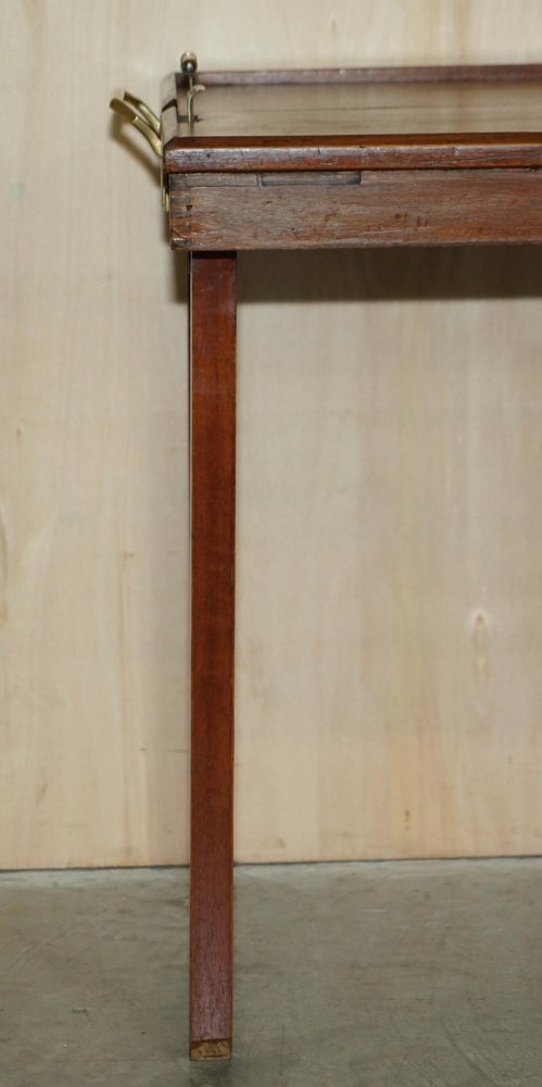 Antique Victorian Folding Butlers Campaign Tray Table for sale at Pamono