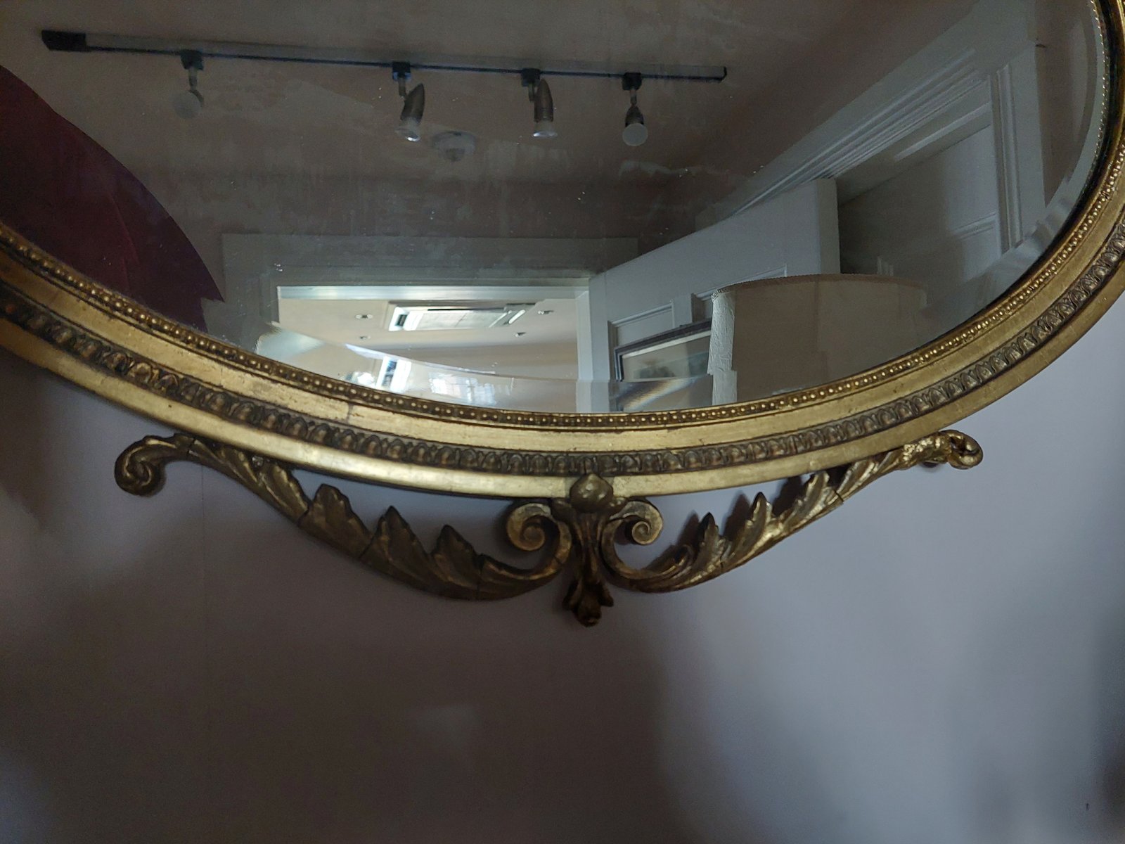 Adam Revival Gilt & Gesso Mirror, 1890s for sale at Pamono