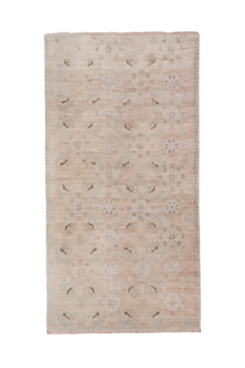 Türkischer Mid-Century Pastell Karapinar Teppich mit modernem Design ...