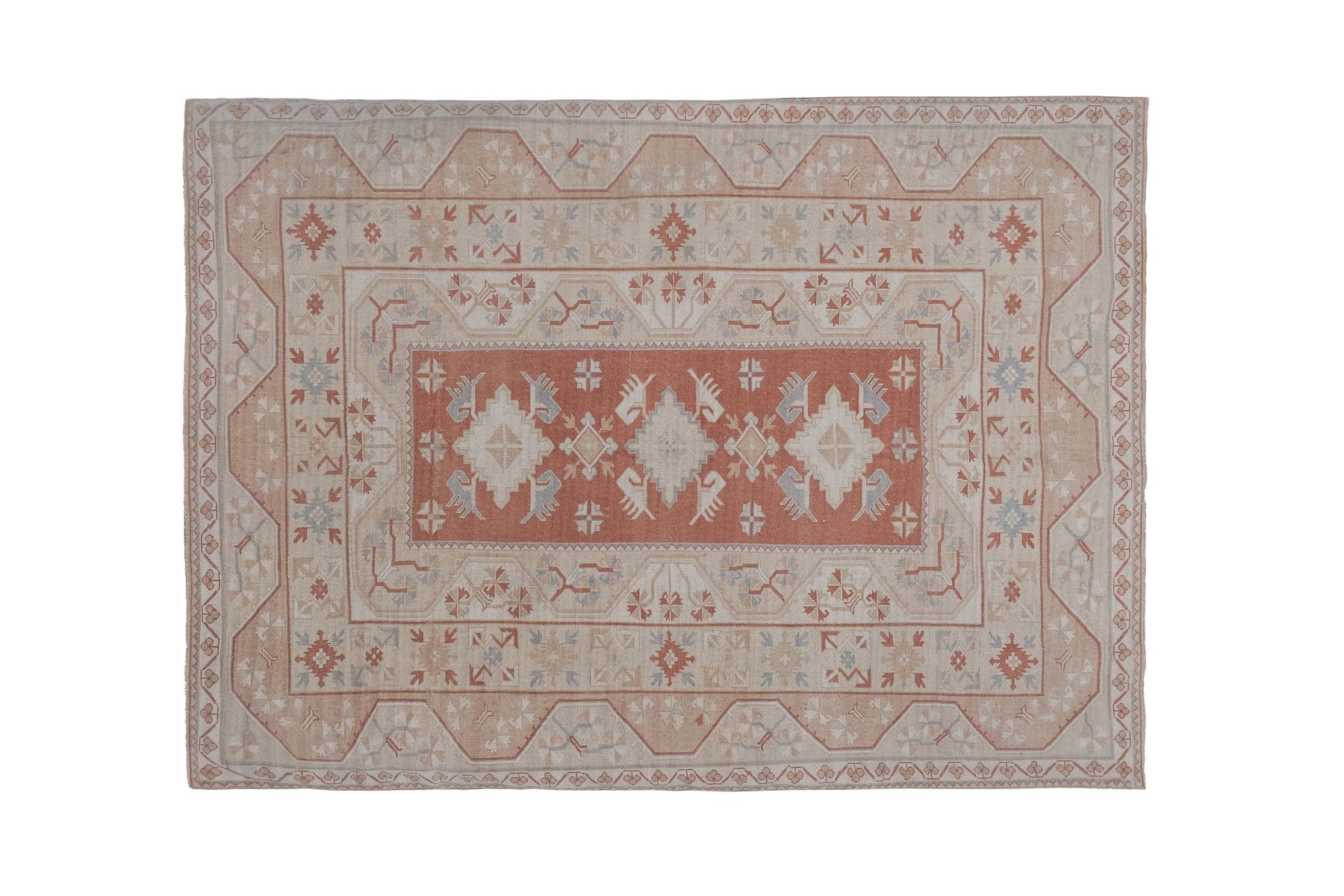 Vintage Turkish Beige Rug from Milas for sale at Pamono