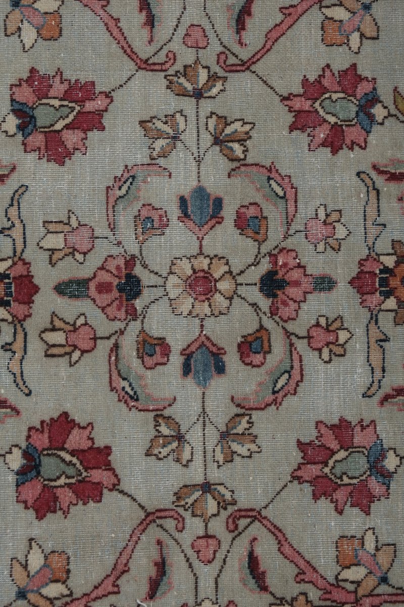 Vintage Turkish Wool Floral Rug with Rich Border for sale at Pamono