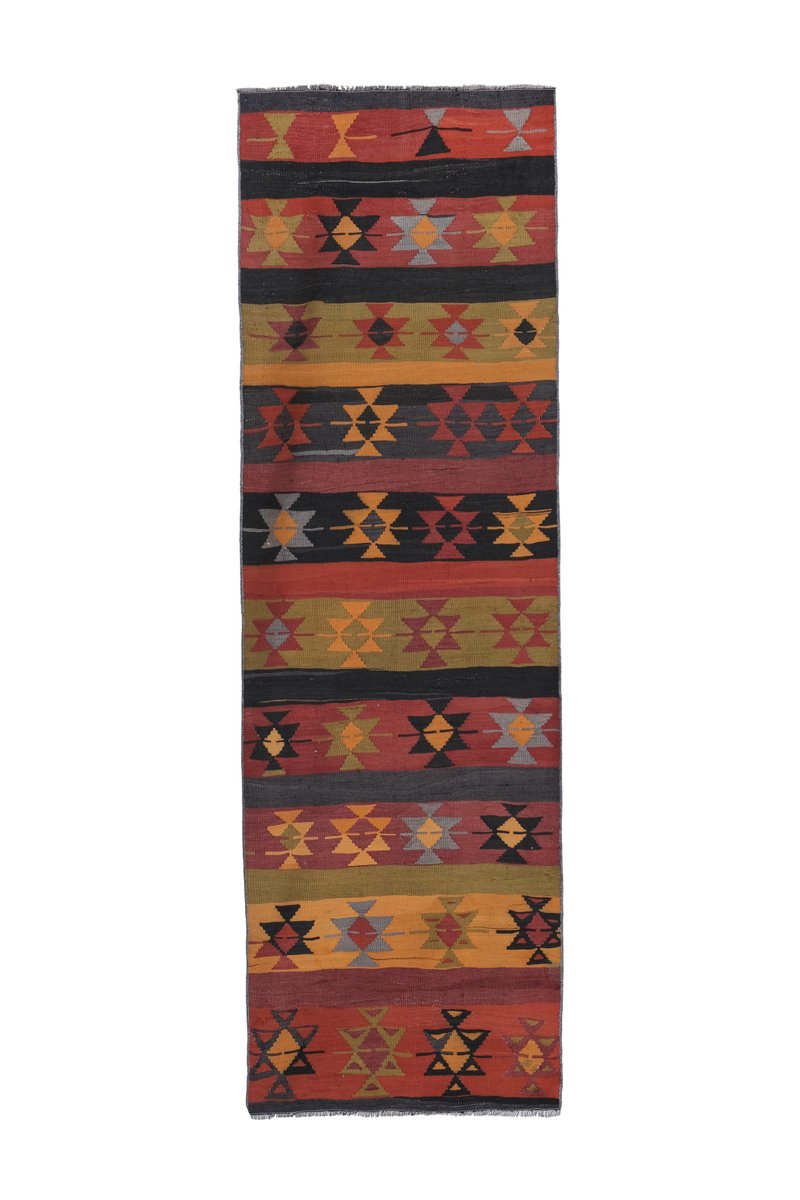 Organischer türkischer Vintage Kelim Teppich in Gelb & Rot bei Pamono ...