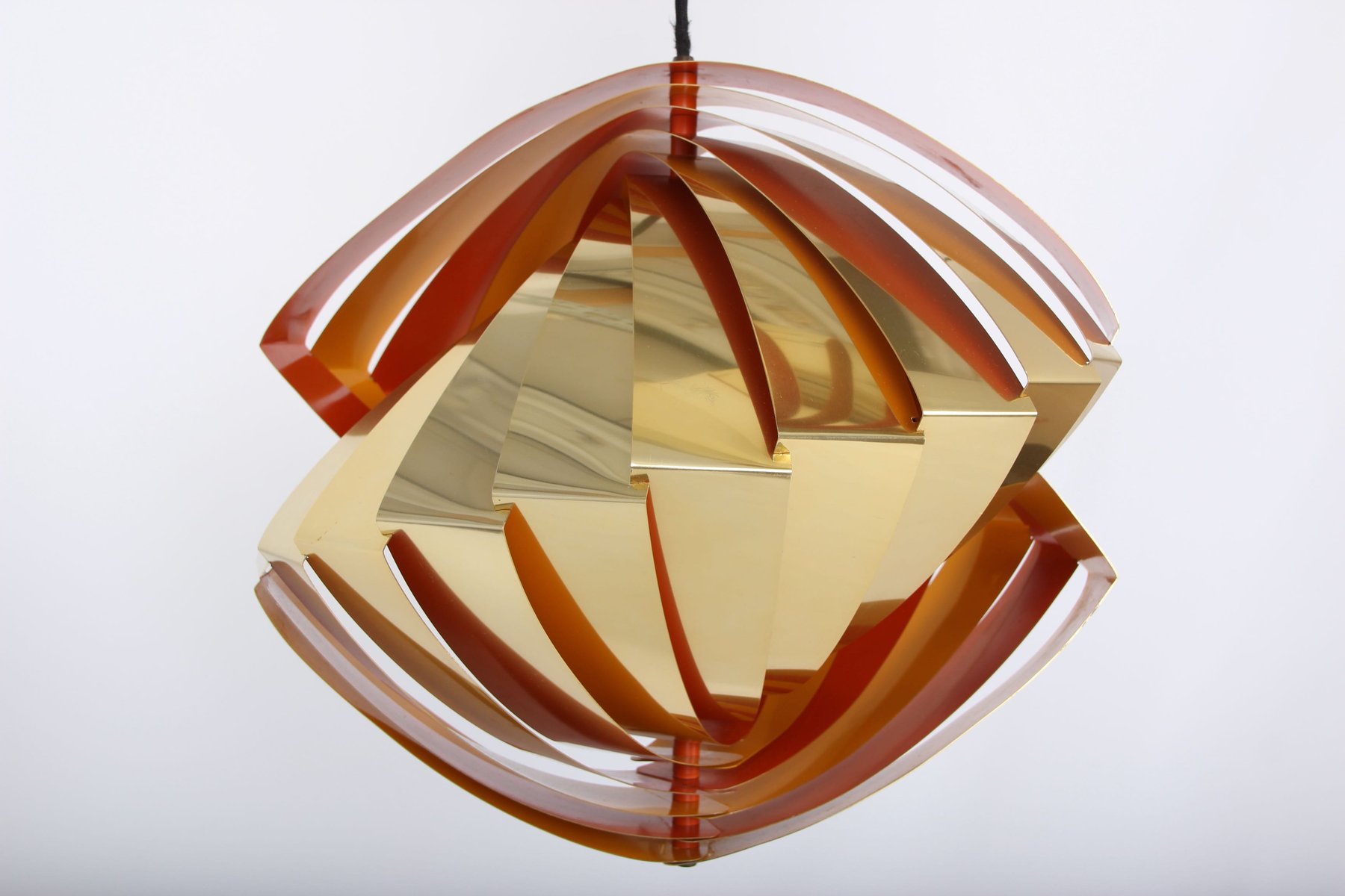 Mussel Shell Lamp with Lamellae in Brass by Louis Weisdorf for Lyfa ...