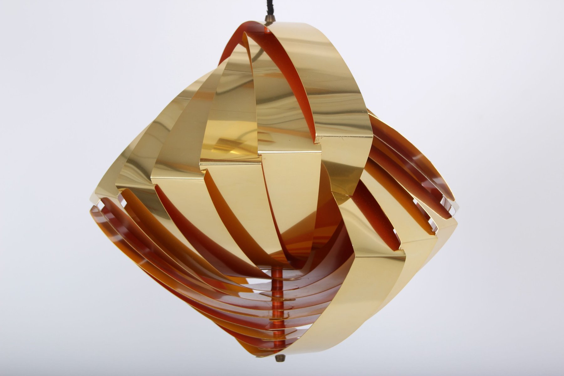 Mussel Shell Lamp with Lamellae in Brass by Louis Weisdorf for Lyfa ...
