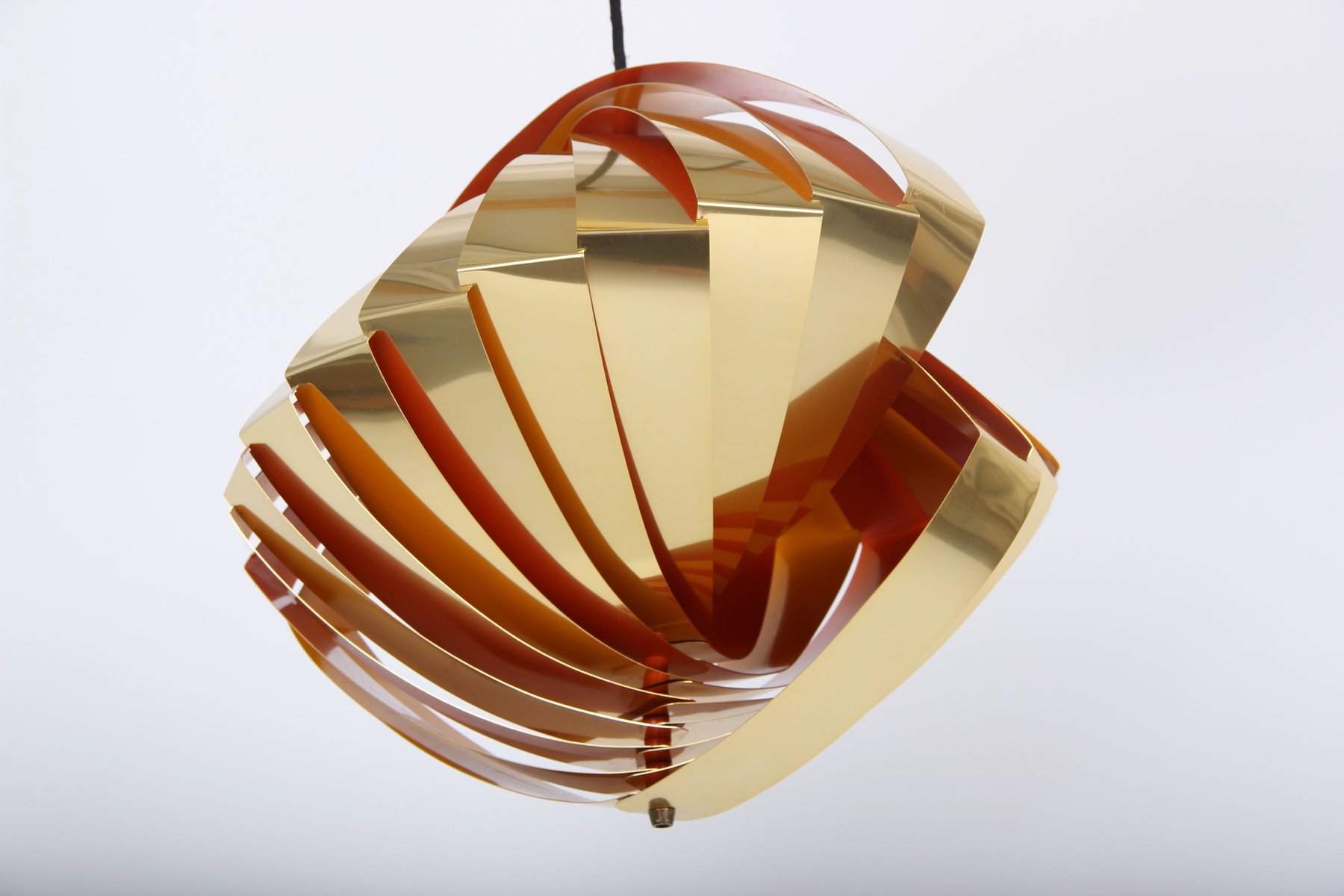 Mussel Shell Lamp with Lamellae in Brass by Louis Weisdorf for Lyfa ...