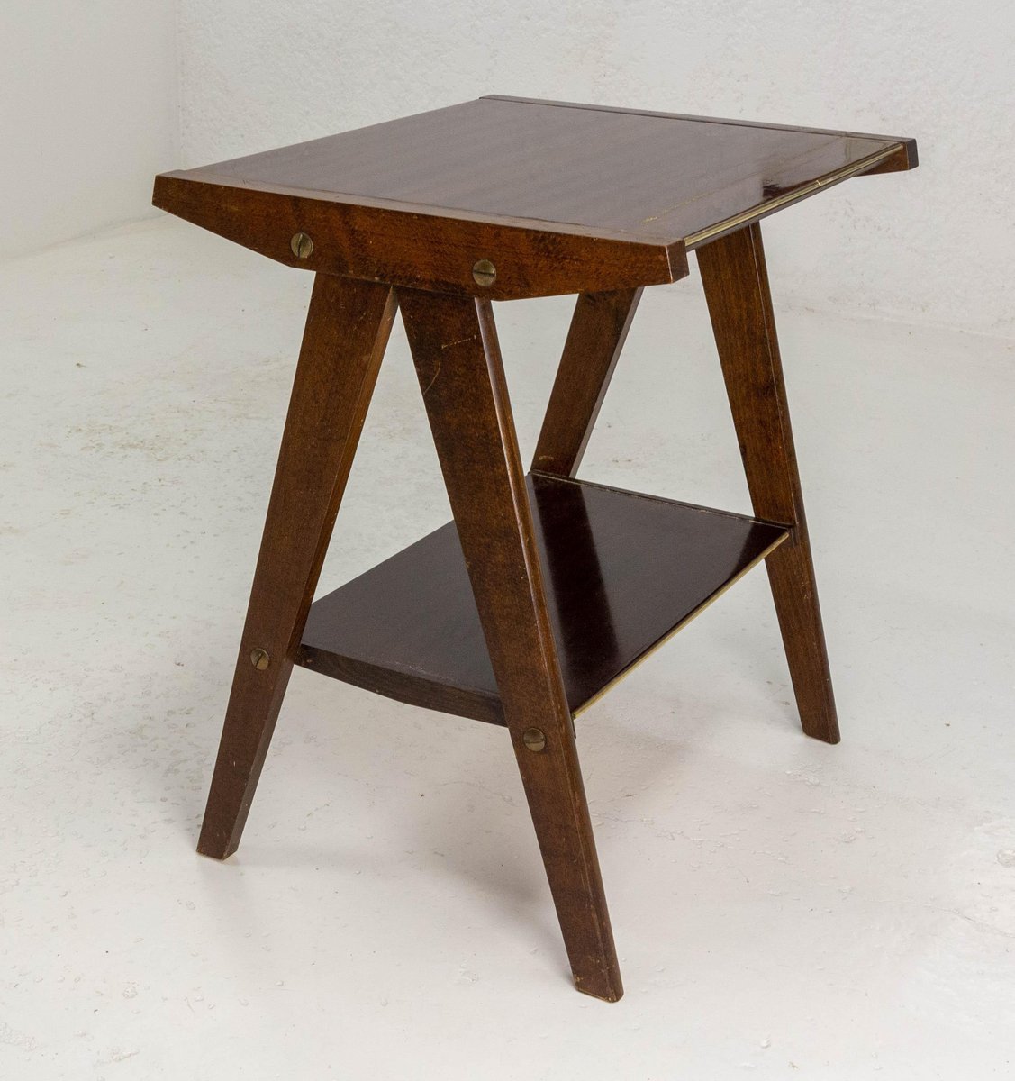 French Console Table with Compas Feet, French, 1960 for sale at Pamono