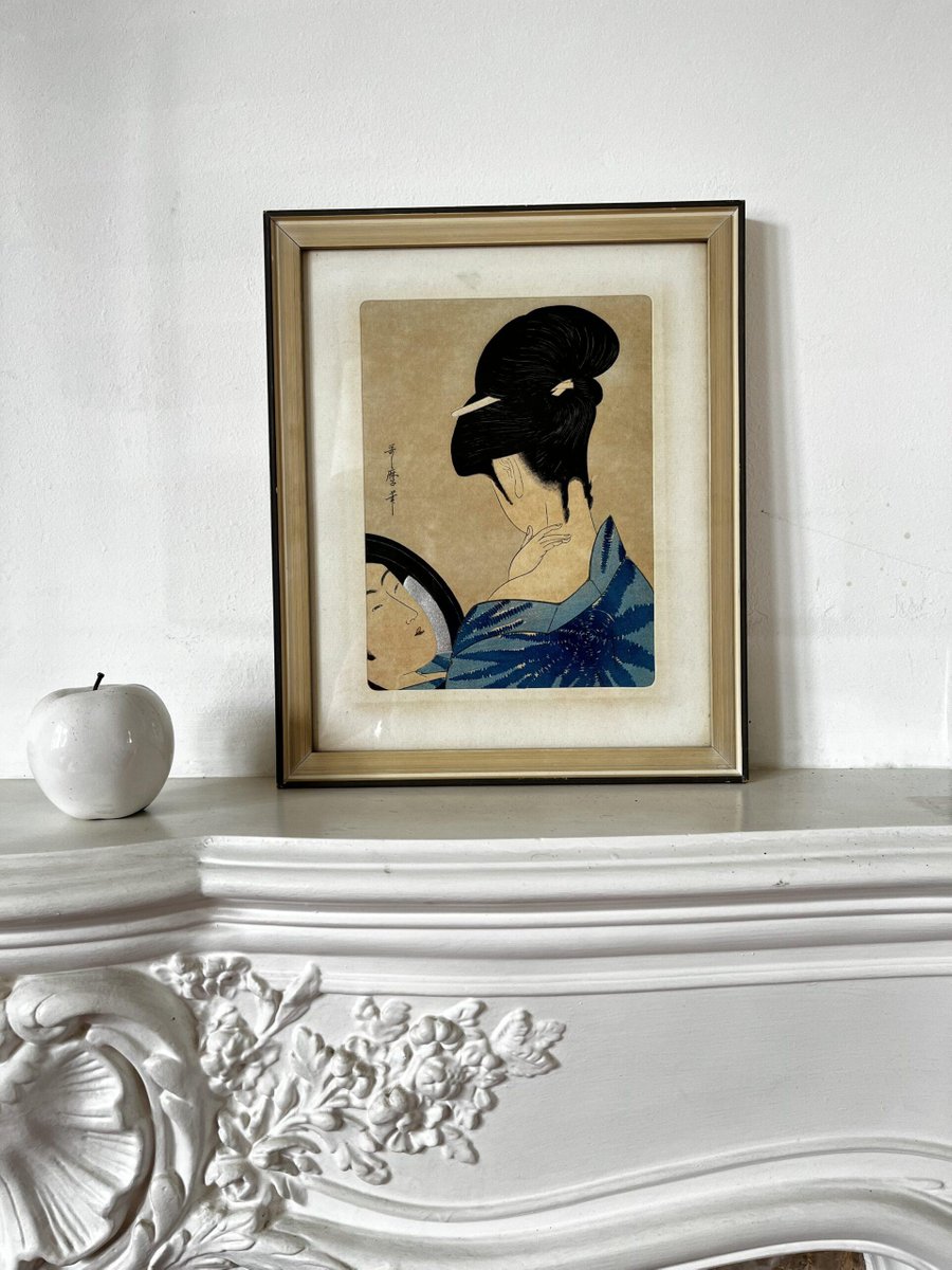 Image of a Japanese Woman, Etching, Framed for sale at Pamono