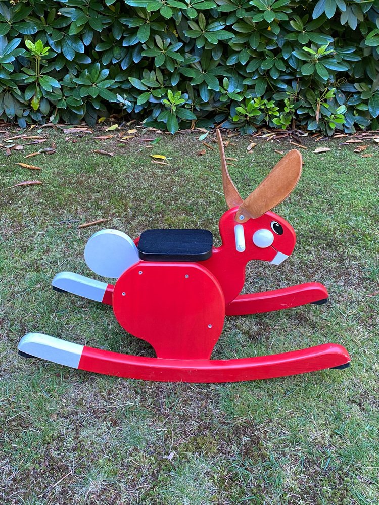 Vintage Red Rocking Rabbit by Björn Dahlström for Playsam for sale at ...
