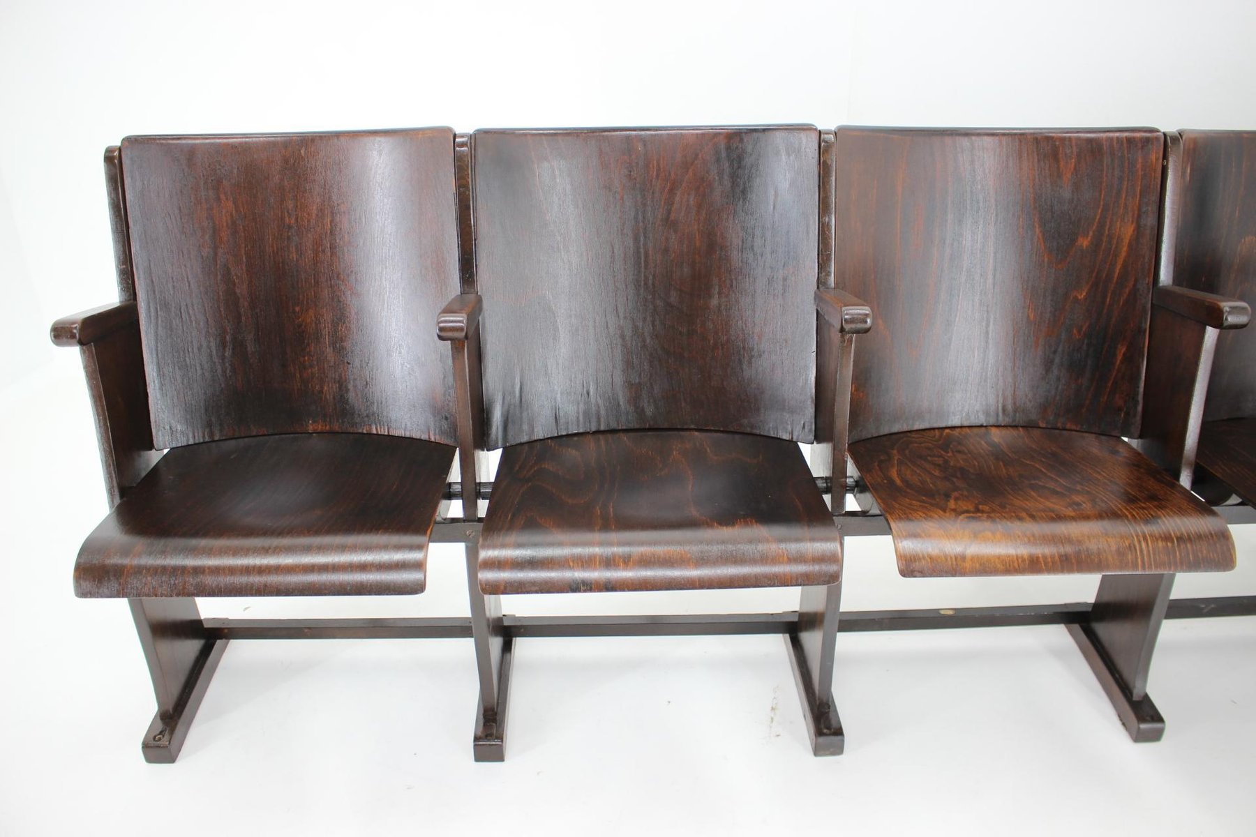 Cinema Bench attributed to Ton, Czechoslovakia, 1960s for sale at Pamono