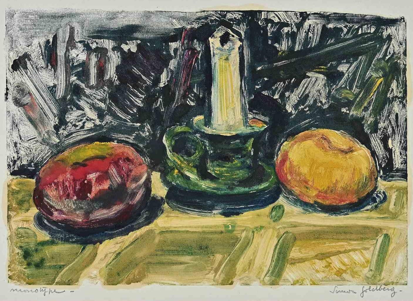 Simon Goldberg, Still Life, Original Monotype, Mid-20th Century for ...