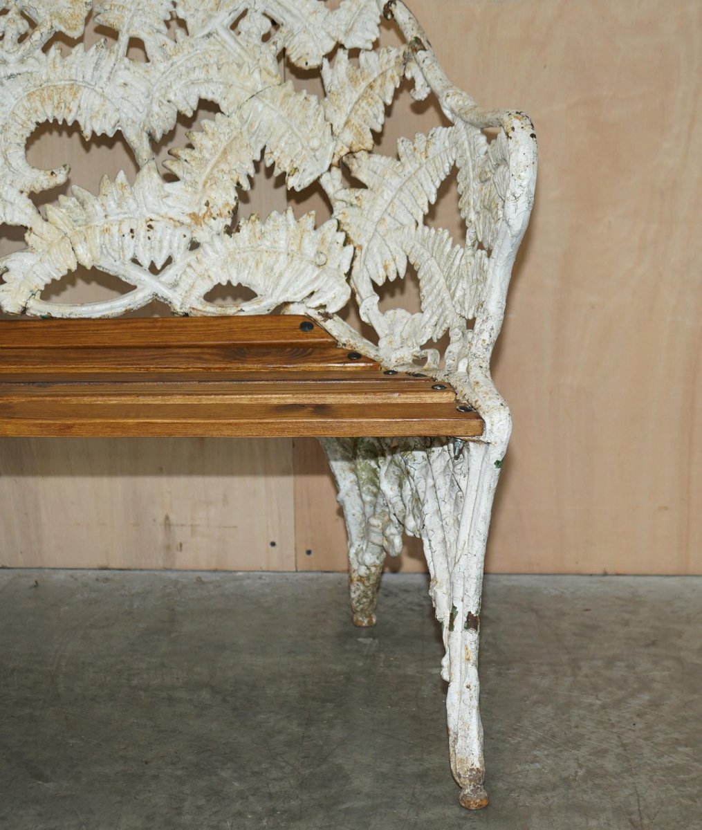 Restored Victorian Fern Leaf Pattern Garden Bench from Coalbrookdale ...