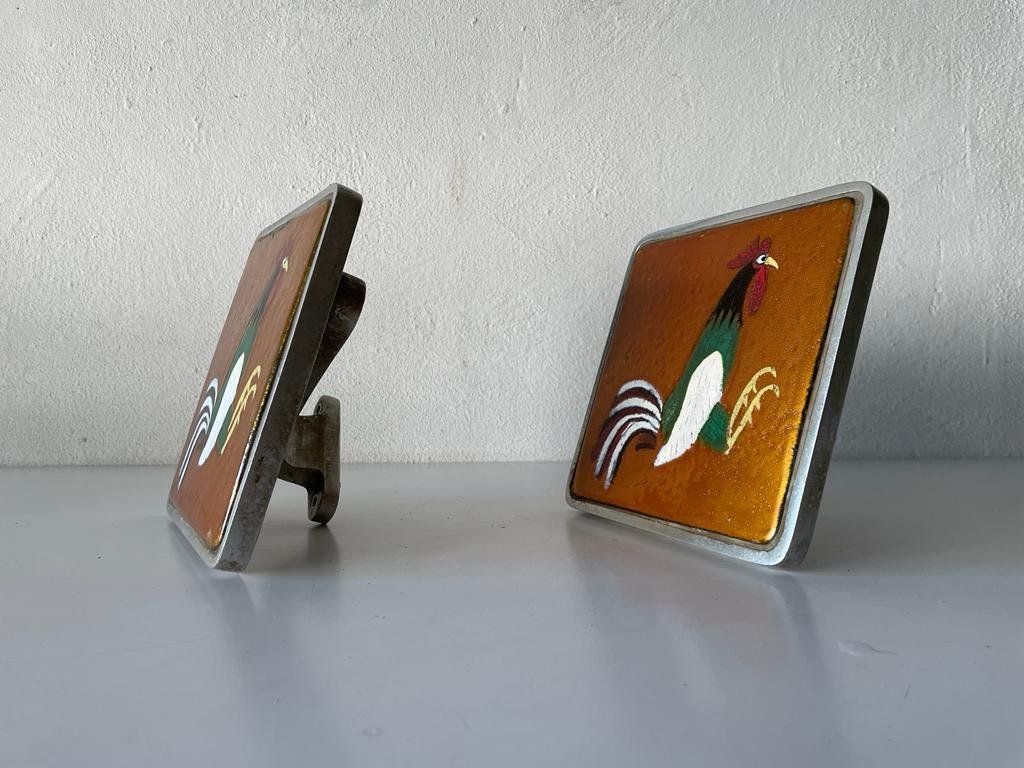 Aluminum Rooster Door Handles from WSS, Europe, 1940s / 50s, Set of 2 ...