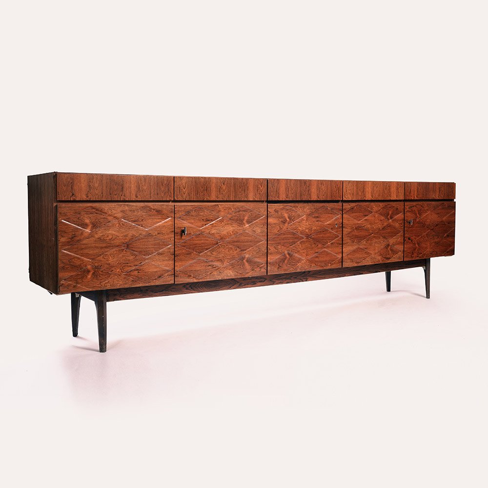 Long Mid-Century Brutalist Sideboard, Germany, 1960s for sale at Pamono