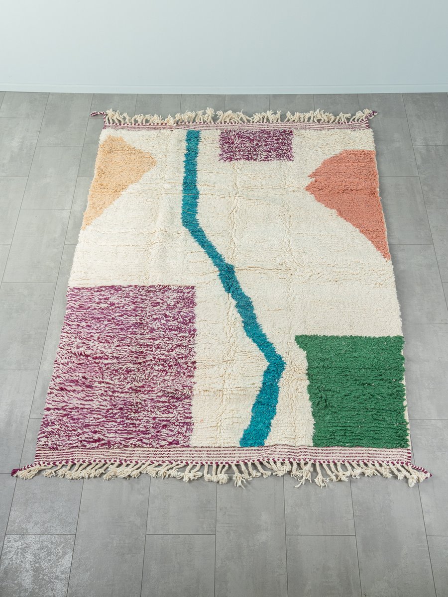 Wool Model Abstraction Berber Rug for sale at Pamono
