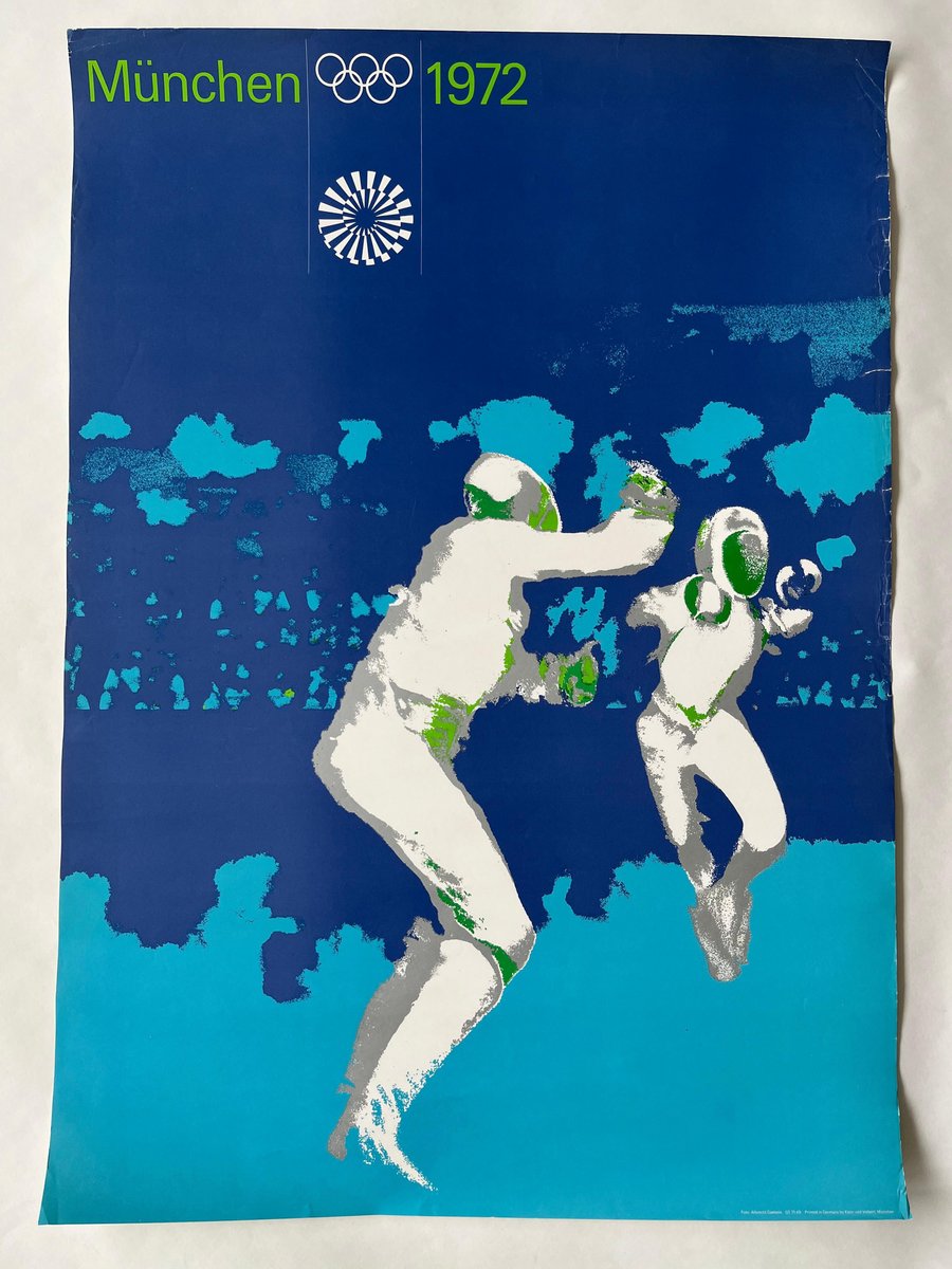 Poster delle Olimpiadi di Monaco di Otl Aicher, 1972 in vendita su Pamono