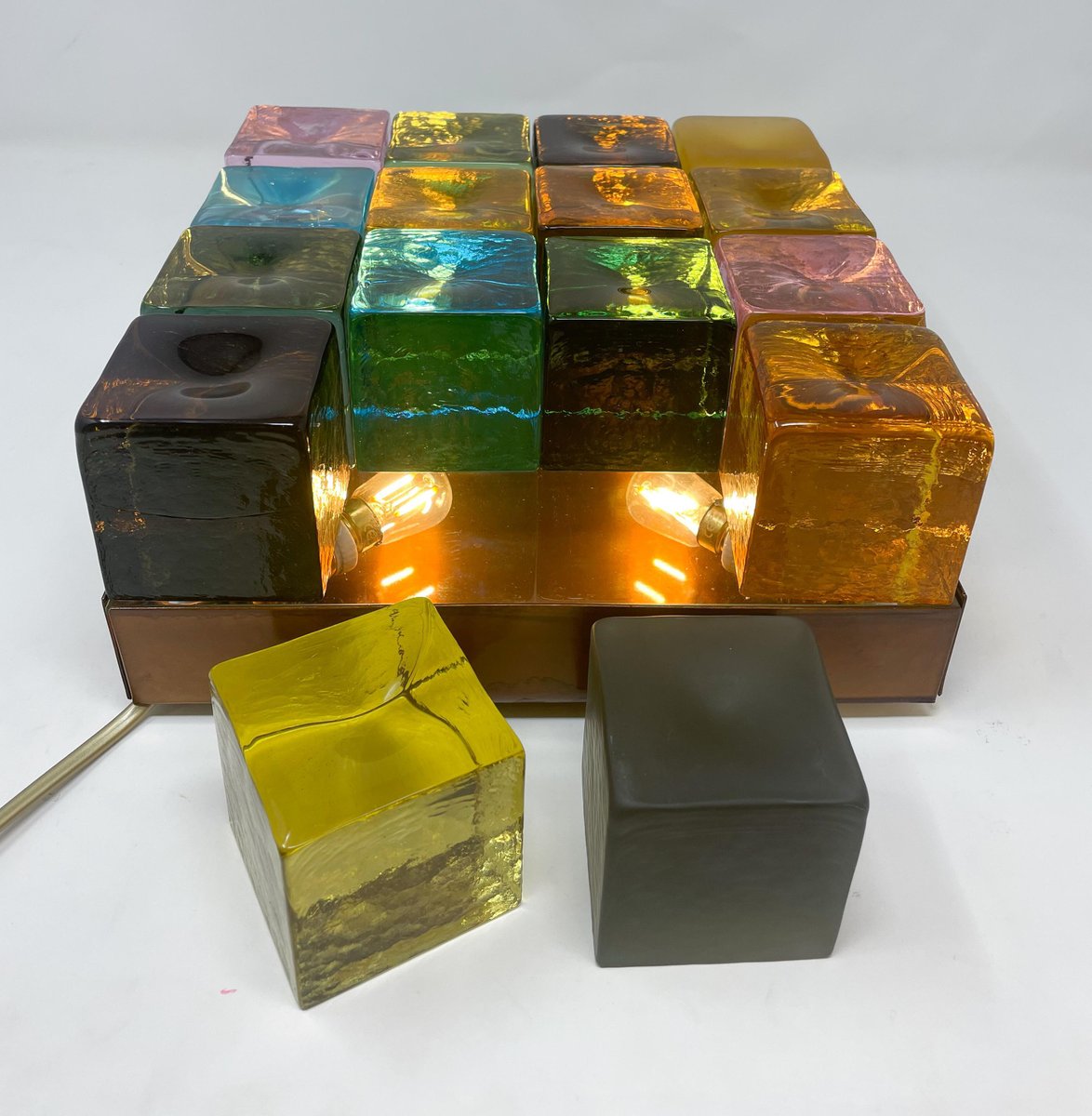 Contemporary Murano Glass Table Lamp in the style of Guisto Toso, Italy ...