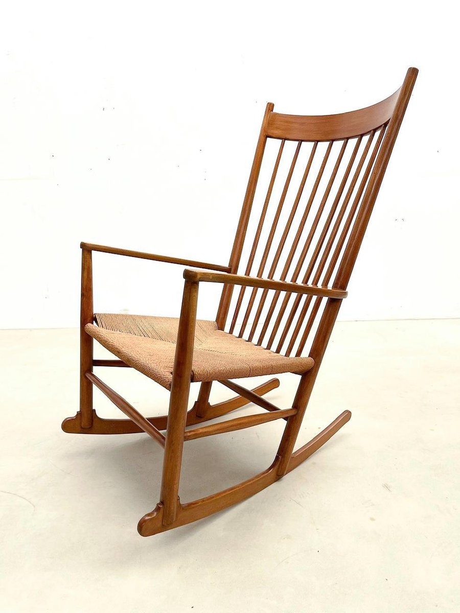 Mid-Century Modern Scandinavian Model J16 Rocking Chair attributed to ...
