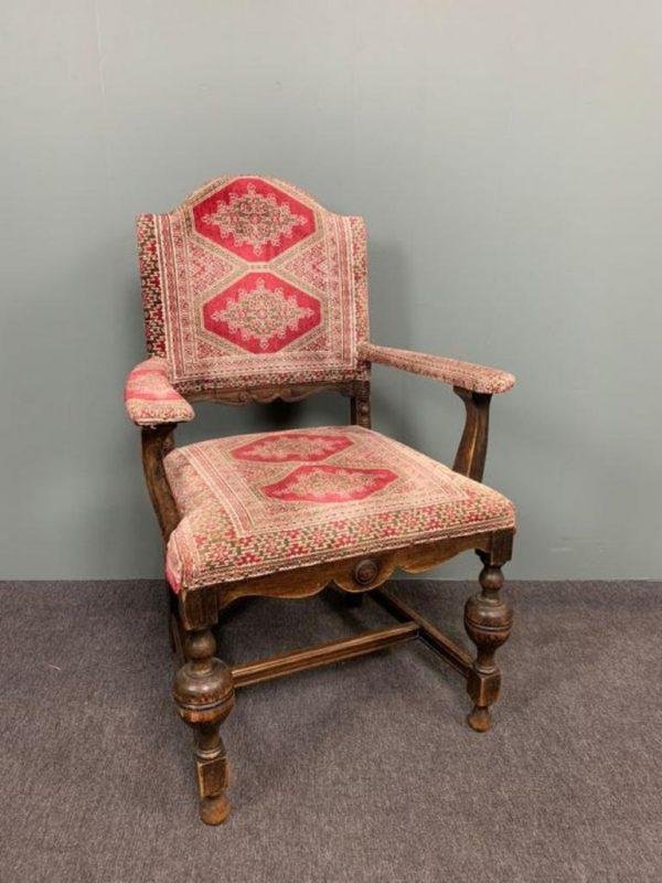 Antique Dutch Red Armchair for sale at Pamono