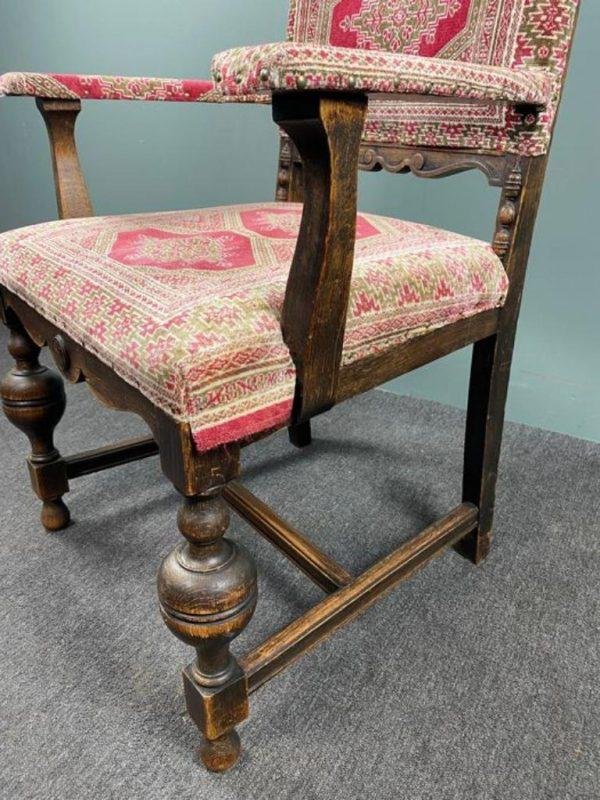 Antique Dutch Red Armchair for sale at Pamono