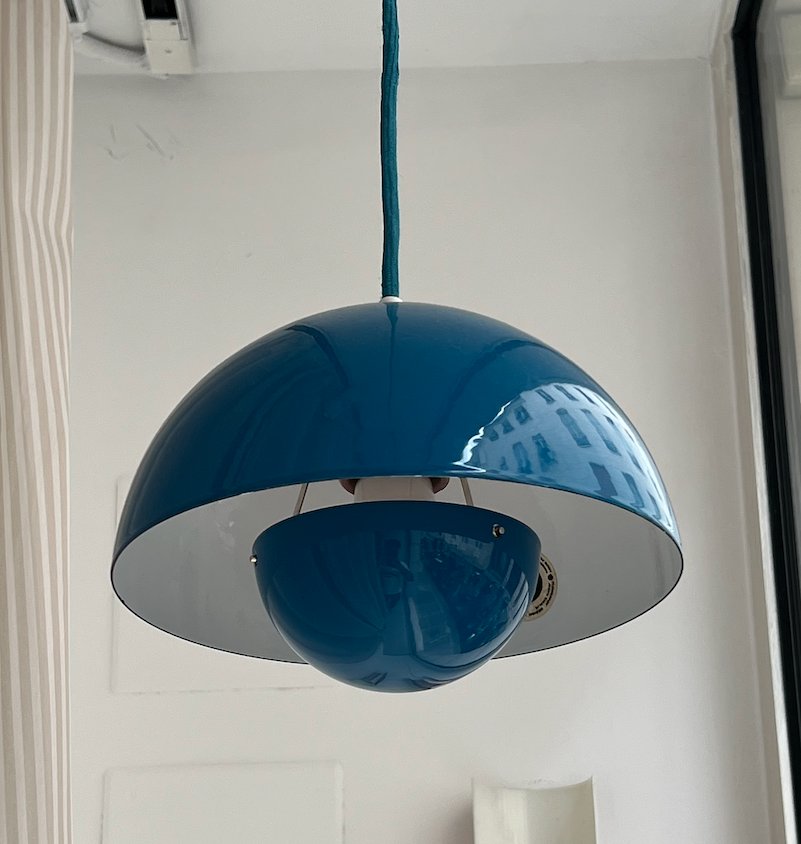 Flower Pot VP1 Hängelampe von Verner Panton für Luigi Poulsen, 1960er ...