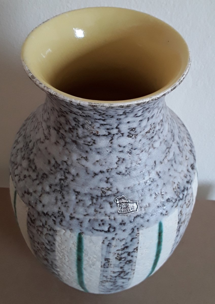 Vintage German Ceramic Vase with Geometric Patterns, 1960s for sale at ...