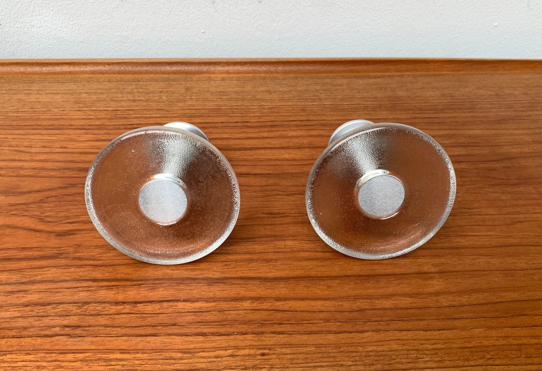 Vintage German Metal and Glass Coat Hooks from Schönbuch, 1970s, Set of ...