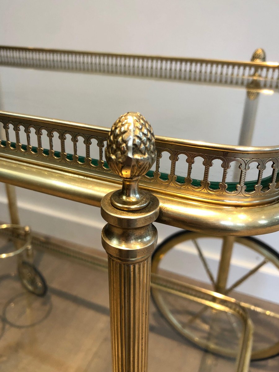 Neo-Classical Brass Trolley from Maison Jansen, 1940s for sale at Pamono