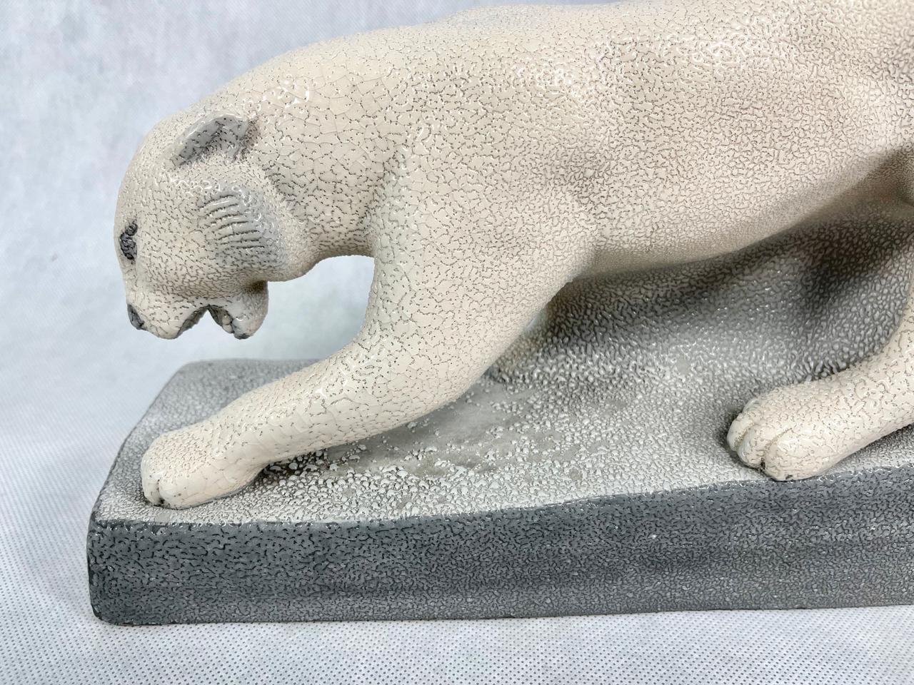 Large Art Deco Ceramic Panther, 1930s for sale at Pamono