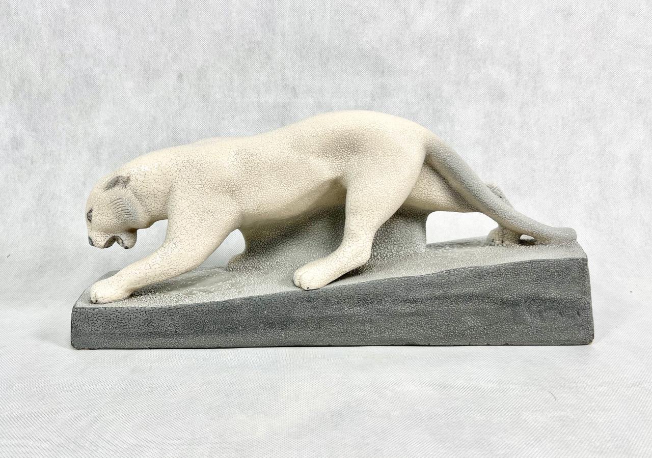 Large Art Deco Ceramic Panther, 1930s for sale at Pamono