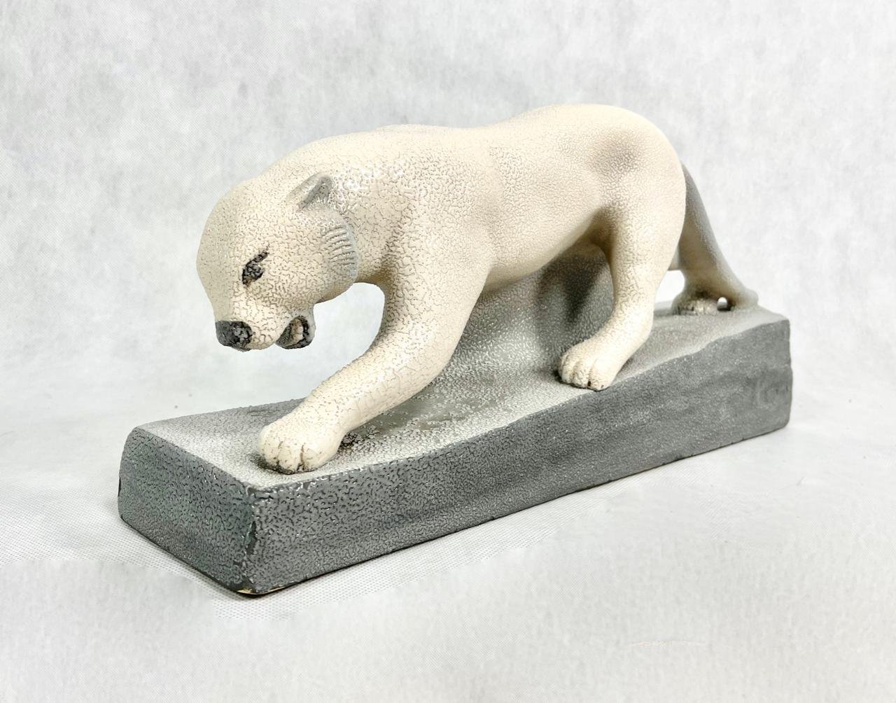 Large Art Deco Ceramic Panther, 1930s for sale at Pamono